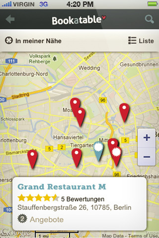 Bookatable: Tisch per Universal-App reservieren