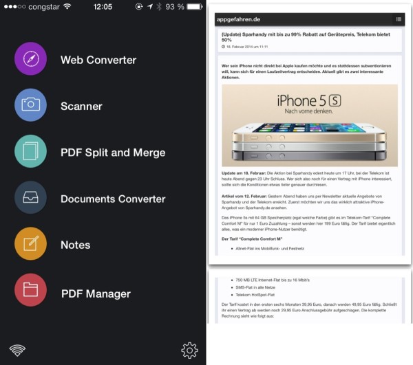 PDF Suite: App scannt Webseiten und verwandelt sie in PDF-Dokumente