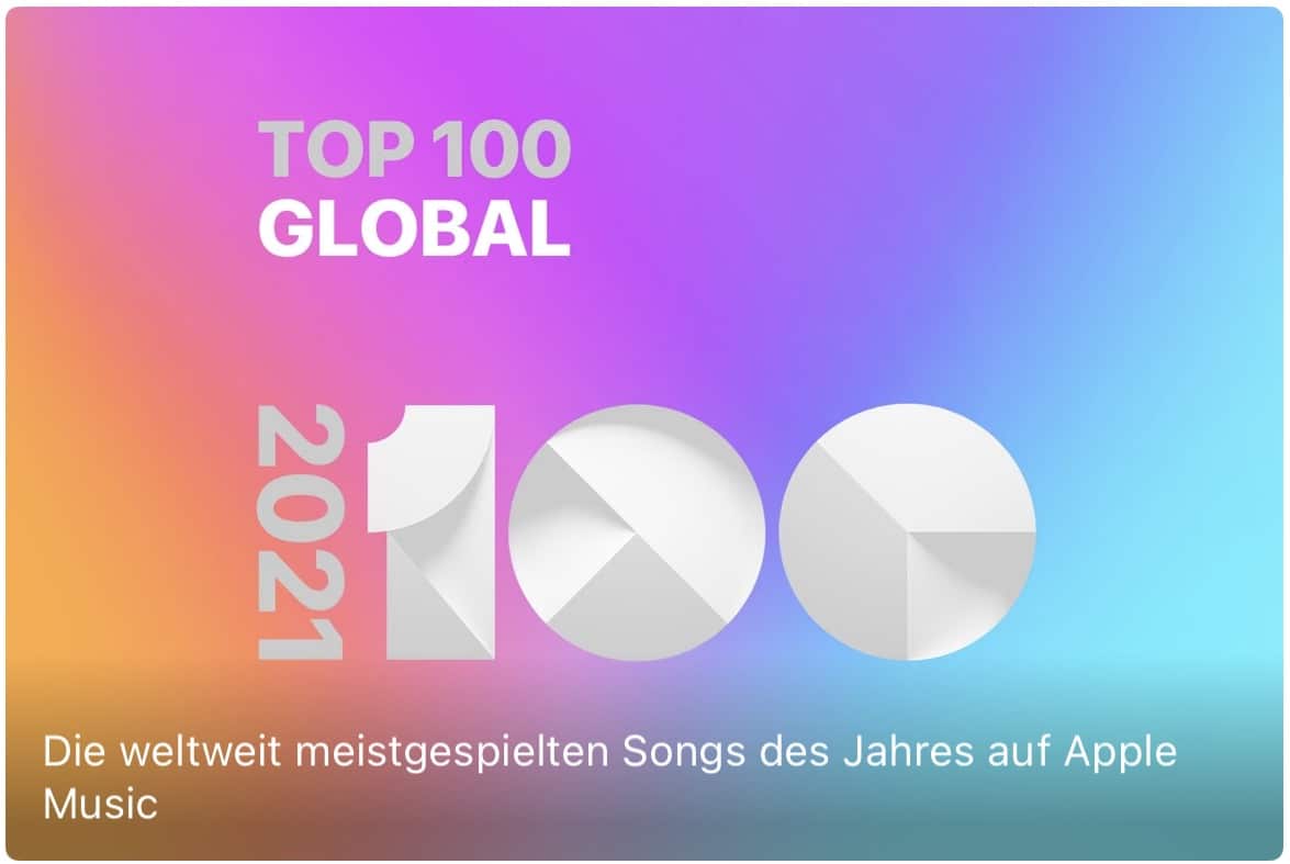 Apple Music: Jahrescharts mit den meistgestreamten Songs verfügbar