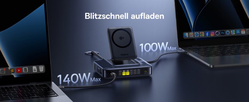 Beeindruckende Baseus Desktop-Ladestation für bis zu sechs Geräte