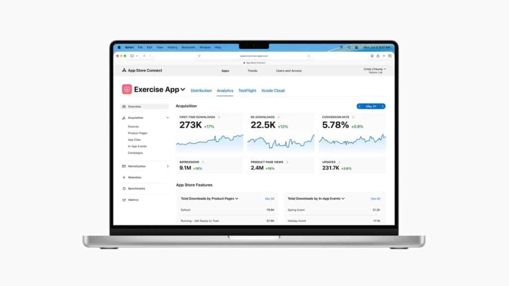 App Store Connect: Zahlreiche neue Analytics-Funktionen