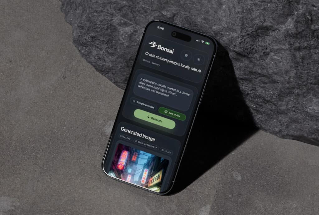 Bonsai Studio: Kostenlose KI-Bildgenerierung direkt auf dem iPhone