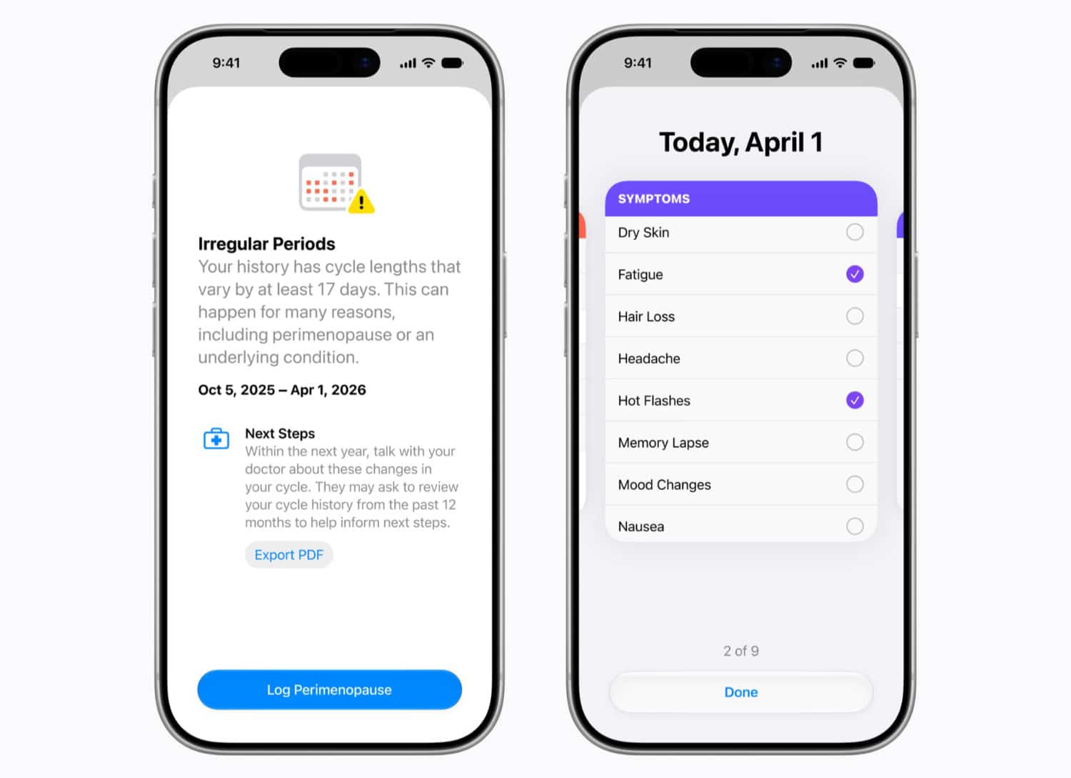 iOS 27 bringt neue Health-App-Funktionen für Perimenopause und Menopause